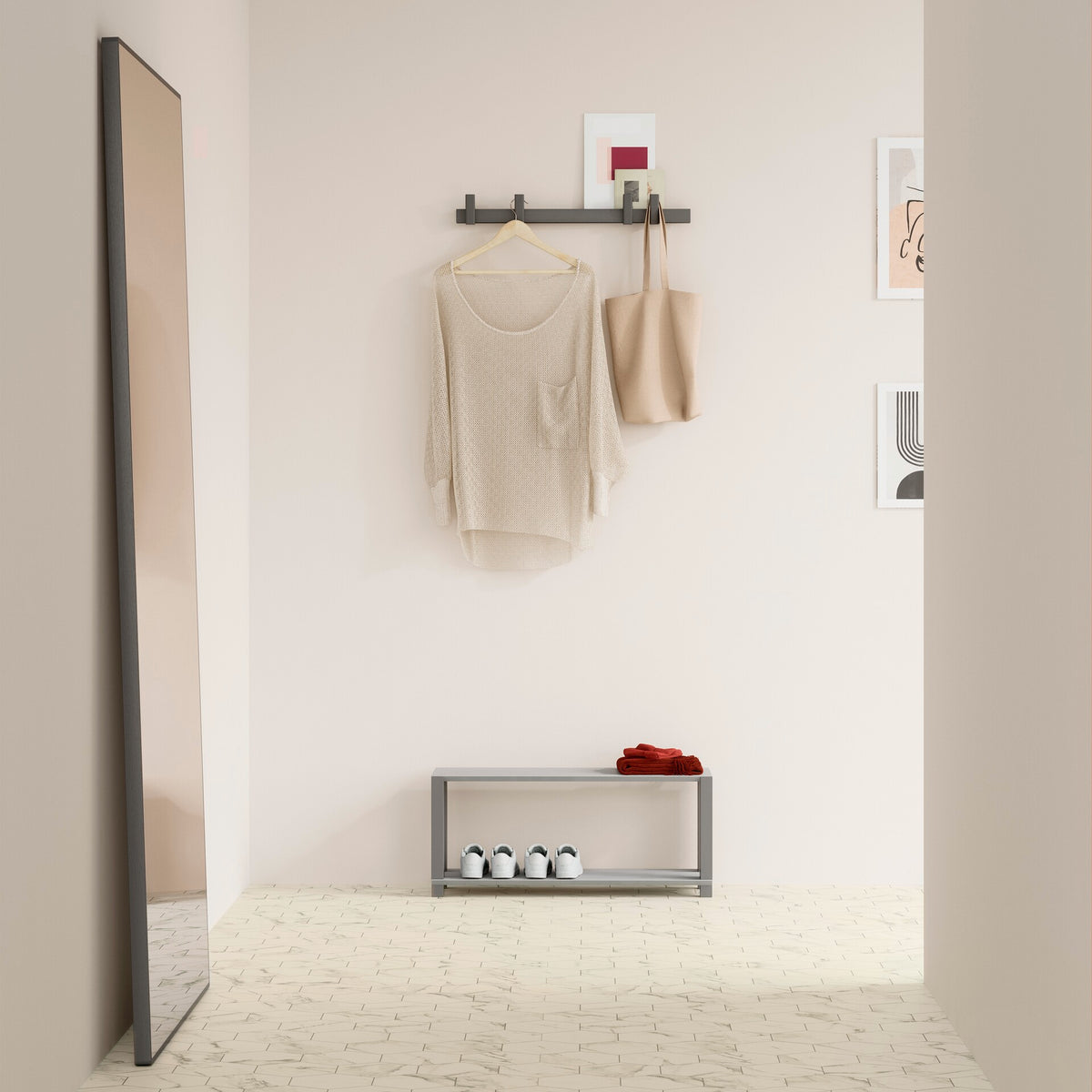 Tarkett Iconik Trend -Marble Bianco Hexagon, Grey – GULVBOKSEN | Tæpper ...